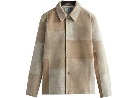 Kith Patchwork Suede Coaches Jacket Shea Mens Ss23 Us