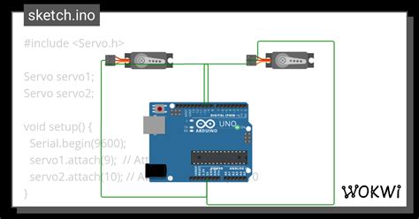 Servo Dual Wokwi ESP32 STM32 Arduino Simulator