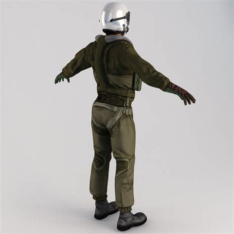 Military Pilot V4 Static 3d 3ds