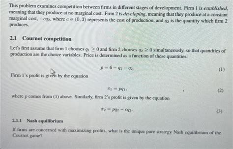 Solved Please Help Out With This Economic Game Theory