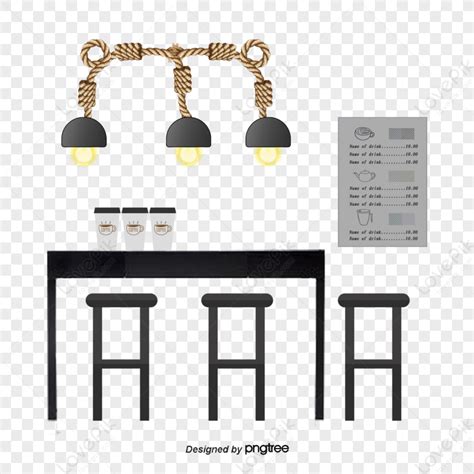 어두운 카페 일러스트 디자인단순한어두운 색옥내 Png 일러스트 무료 다운로드 Lovepik