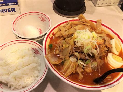 R Gray1 On Twitter 蒙古タンメン中本 御徒町店 五目味噌タンメン 麺と野菜大盛 半ライス メンマ クーポン生卵 久々のゴ