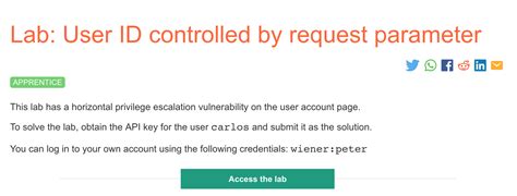 Portswiggers User Id Controlled By Request Parameter Walkthrough