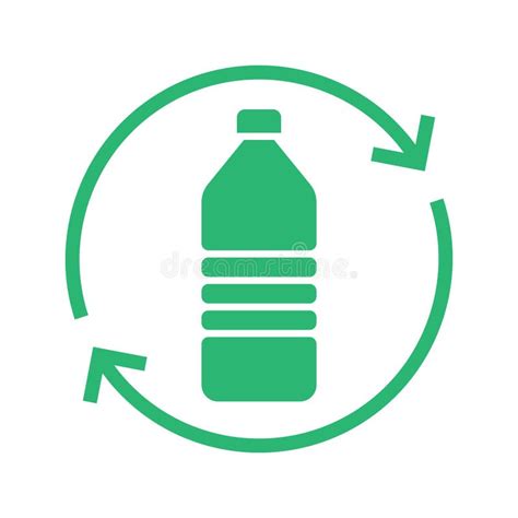 Reciclar El Icono De Botellas De Plástico Con Flechas Firmar Reciclar