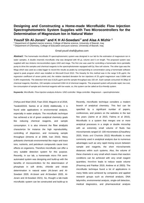 Pdf Designing And Constructing A Home Made Microfluidic Flow