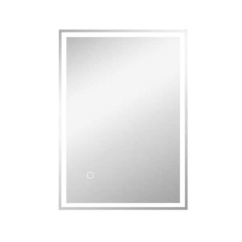 235 In W X 315 In H Rectangle Framless Mirror Dimmable Modern