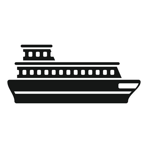River Ferry Icon Simple Vector Water Ship 15155314 Vector Art At Vecteezy