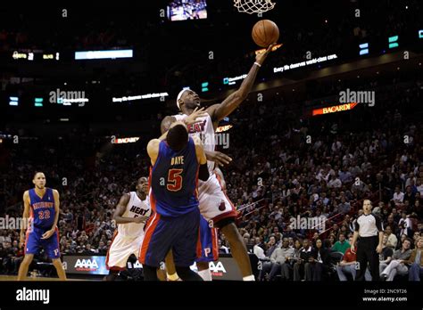 Miami Heats Lebron James 6 Shoots And Is Fouled By Detroit Pistons