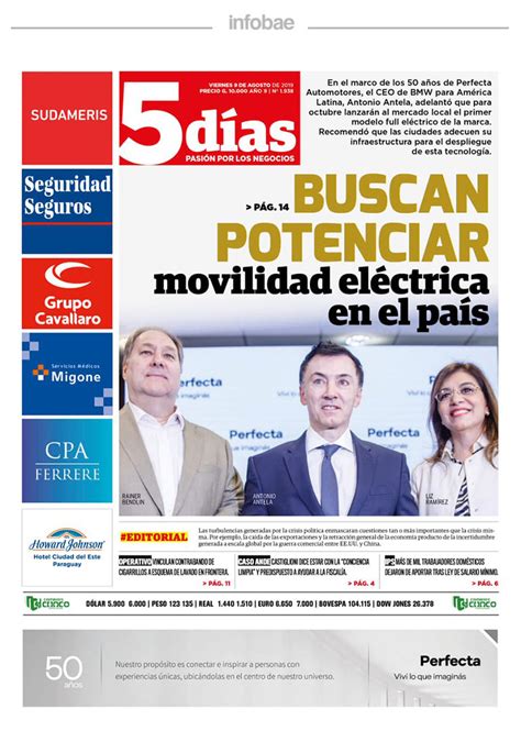 5 Días Paraguay 9 De Agosto De 2019 Infobae