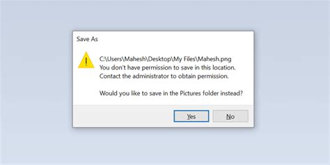 Ways To Fix You Dont Have Permission To Save In This Location Error In Windows