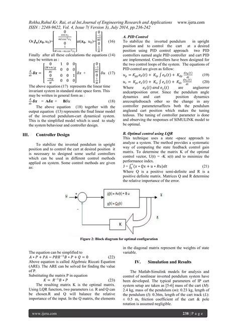 Design And Simulation Of Different Controllers For Stabilizing Inverted Pendulum System PDF