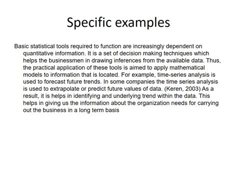 Statistical Tools In Business 283 Words Presentation Example