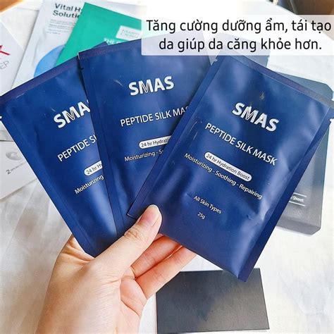 10 MiẾng Mặt Nạ Dưỡng Và Phục Hồi Da Smas Peptide Silk Mask Nhật Bản