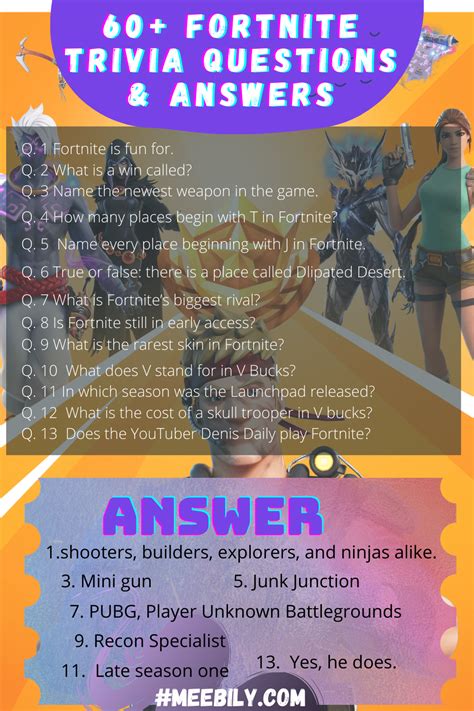 Fortnite Quiz With Answers Fortnite Quiz Answers In 2021