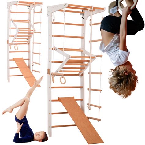 Drabinka Gimnastyczna Rinagym Drewniana Z Huśtawką Dla Dzieci 8 783128642290 • Cena Opinie