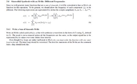 solved 3 3 m file to generate one sinusoid write a function