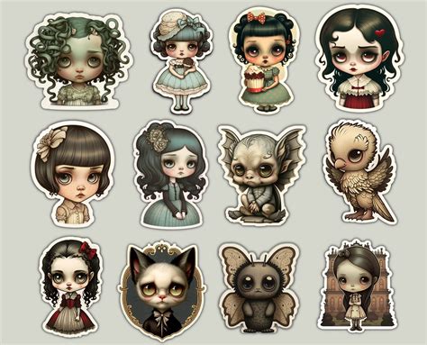 Cute Zombie Girl Sticker Pack Printable Png Stickers Goodnotes