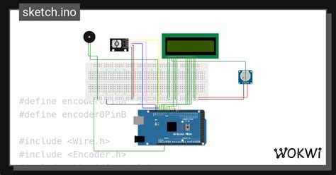 Rotary Encoder Lcd Menu Wokwi ESP STM Arduino Simulator