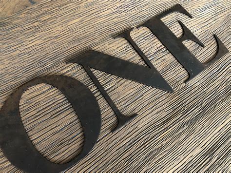 Large Rusty Black Metal Letters For Custom Sign Personalized Etsy Uk