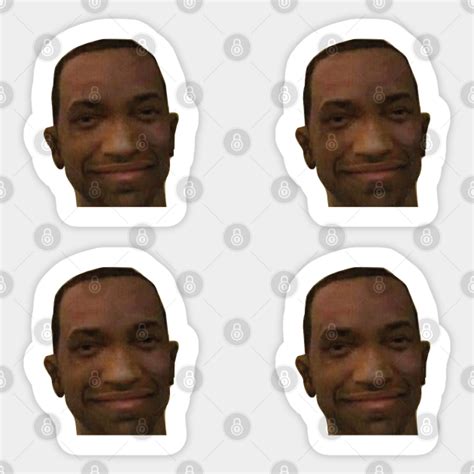 Cj Smiling Cj Sticker Teepublic