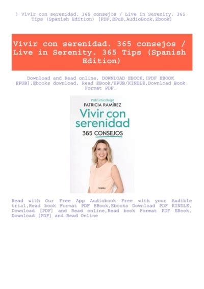Read Vivir Con Serenidad 365 Consejos Live In Serenity