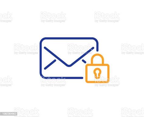 보안 메일 라인 아이콘입니다 개인 메시지 통신 부호입니다 벡터 0명에 대한 스톡 벡터 아트 및 기타 이미지 0명 고급 깨끗한 Istock