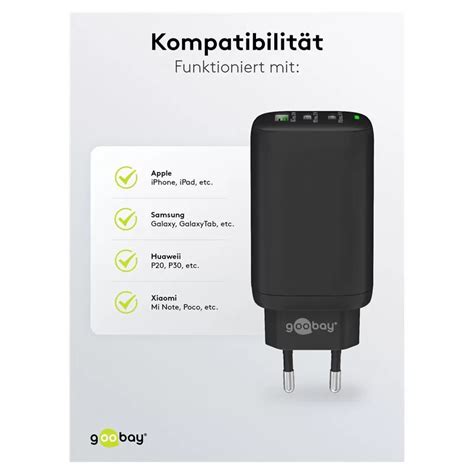 Usb C Pd X Multiport Snabbladdare W Svart