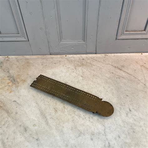 Antique Brass Cribbage Board Etsy