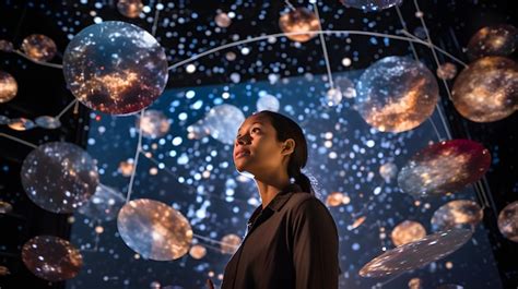 Premium Ai Image A Researcher Surrounded By Digital Screens