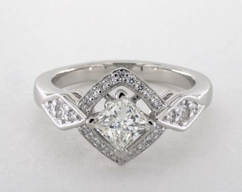 Carat Princess Cut Vintage Engagement Ring In Platinum