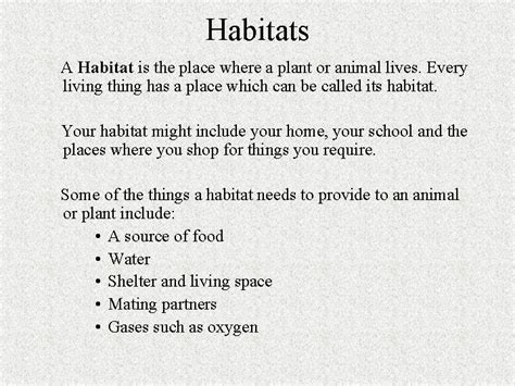Habitats And Adaptations Year 8 Science Habitats A