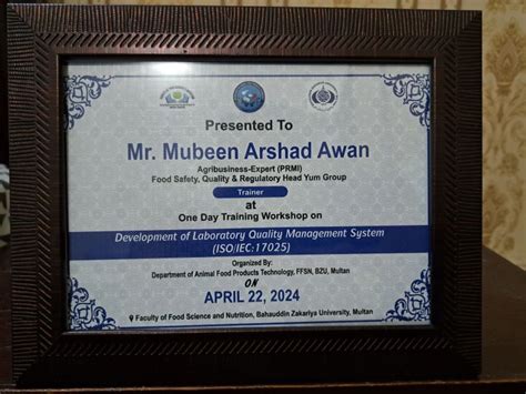 Mubeen Arshad Awan Posted On Linkedin