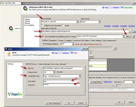 Calling Rest Api In Ssis With Basic Authentication Userid Password