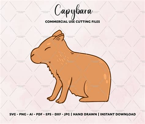 Capybara Svg Bundle Capybara Svg File Capybara Print Capybara Shirts