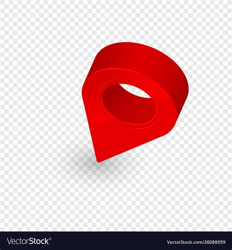 Map Location Pointer D Arrow Navigation Icon Vector Image