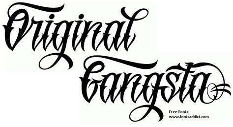 Download Originalgangsta Font For Free Black And White Typography