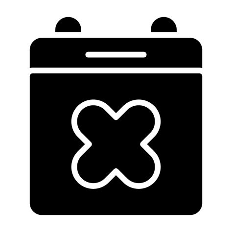 Calendar Xmark Vector Icon 26454565 Vector Art At Vecteezy