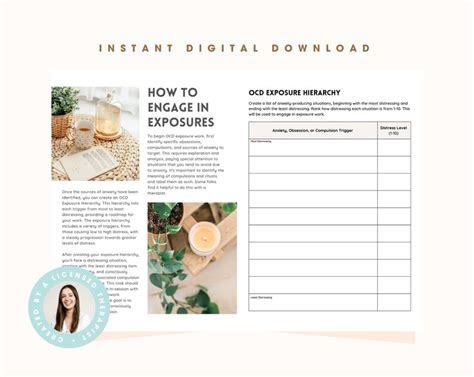Ocd Exposure Hierarchy Ocd Worksheet For Therapists Counselors