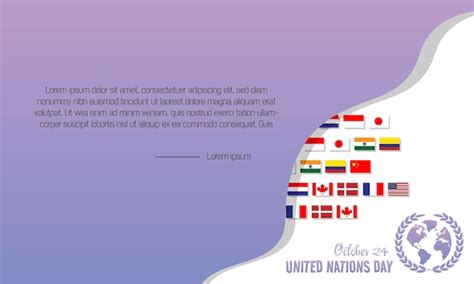 Premium Vector United Nations Day Template With Copy Space Area