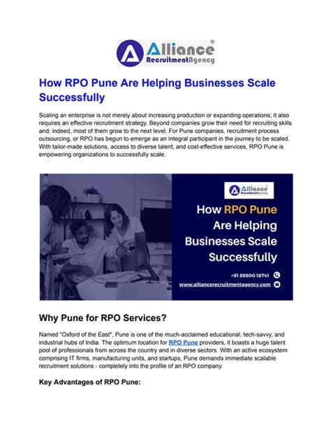 How Rpo Pune Are Helping Businesses Scale Successfullypdf