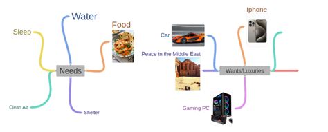Needs Wantsluxuries Coggle Diagram