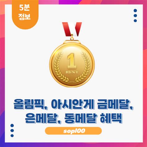 올림픽 아시안게 금메달 은메달 동메달 군면제 기준 및 연금 수령금 기준