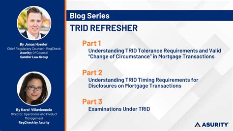 Trid Refresher How To Comply With Tila Respa Rules Asurity Posted On The Topic Linkedin