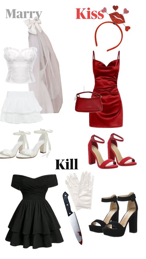 Kiss💋 Marry💍kill🔪 Trio Halloween Costumes Trendy Halloween Costumes Classy Halloween Costumes