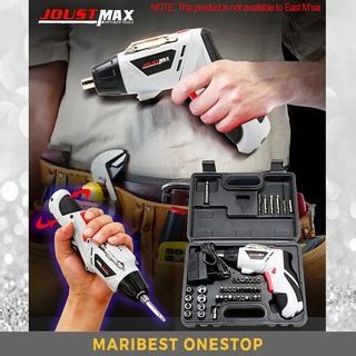 Free Shipping Joustmax JST24802 47pcs Rechargeable Cordless Screwdriver Drill Machine Health