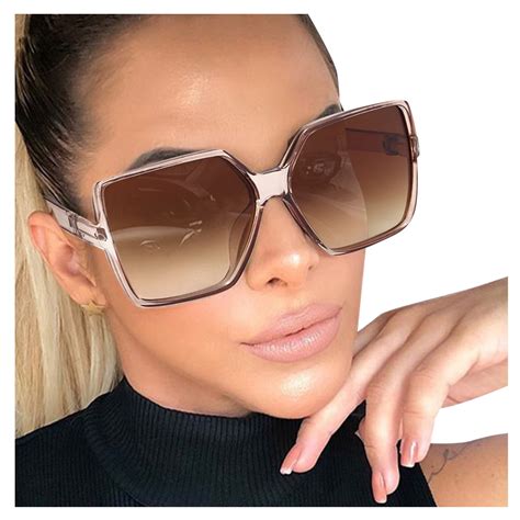 Hontri Sunglasses Womens Ladies Sunglasses Personality Big Frame