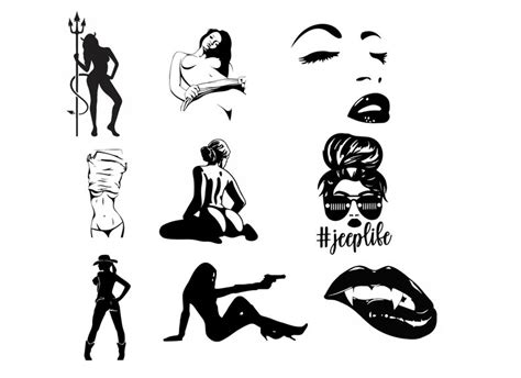 Adult Svg Bundle Cute Sexy Lady Svg Clipart For Cricut Svg Clipart Svg Designs Etsy