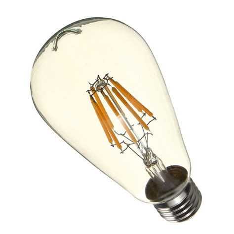 E27 ST64 8W Clear Cover Dimmable Edison Retro Vintage Filament COB LED