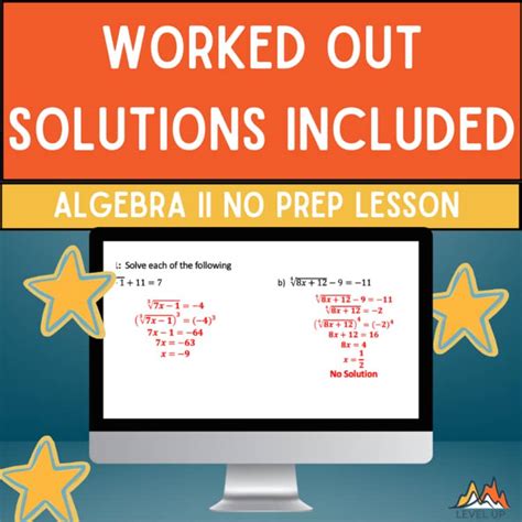 Solving Nth Root Radical Equations Guided Notes Self Checking Worksheet