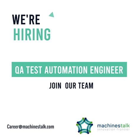 Hiring We Are Hiring A Qa Test Machinestalk Tunisia